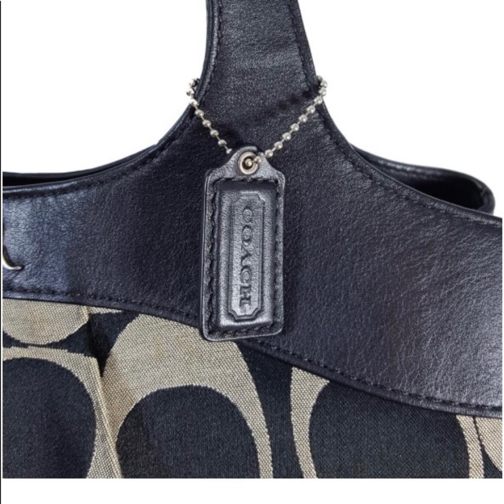 Coach Lexi Black & Gray Signature Jacquard Leather - Gem